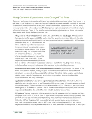Forrester Report: Master DevOps For Faster Delivery Of Software Innovation | PDF