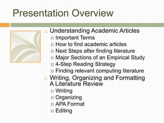 RES 3024 Presentation 3a Understanding Academic Articles.ppsx
