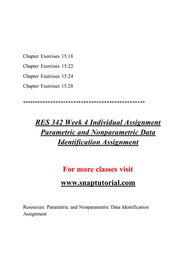 RES 342 Massive Success / snaptutorial.com