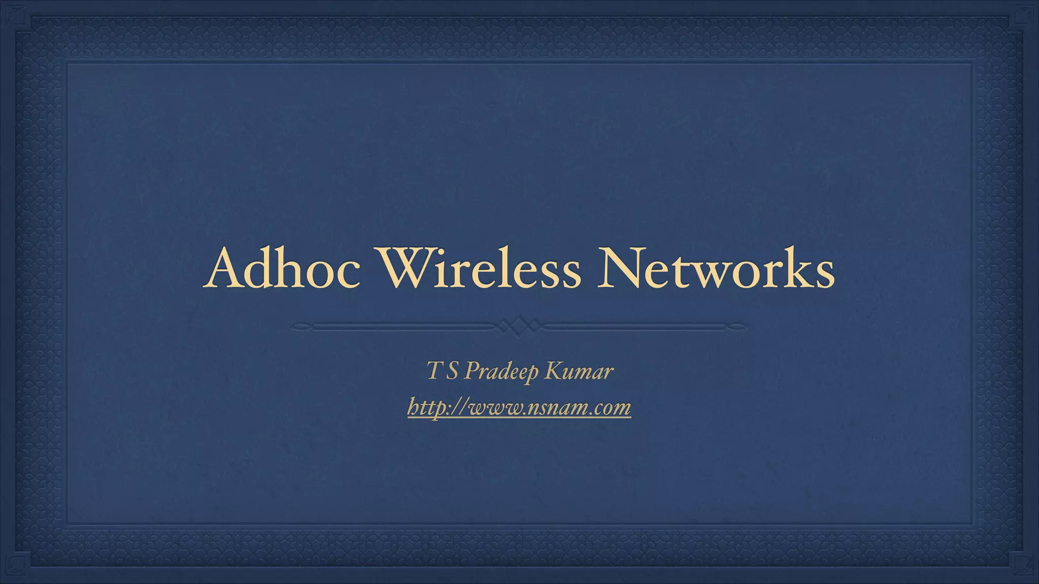 Introduction to MANETs | PDF | Computer Networking | Computing