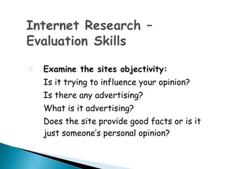 Year 7 Research Skills | PPT