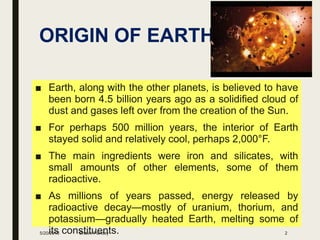 Res525 origin of earth and earth atmosphere | PPTX