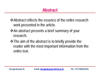 RES701 Research Methodology Lecture6_Devaprakasam | PPT