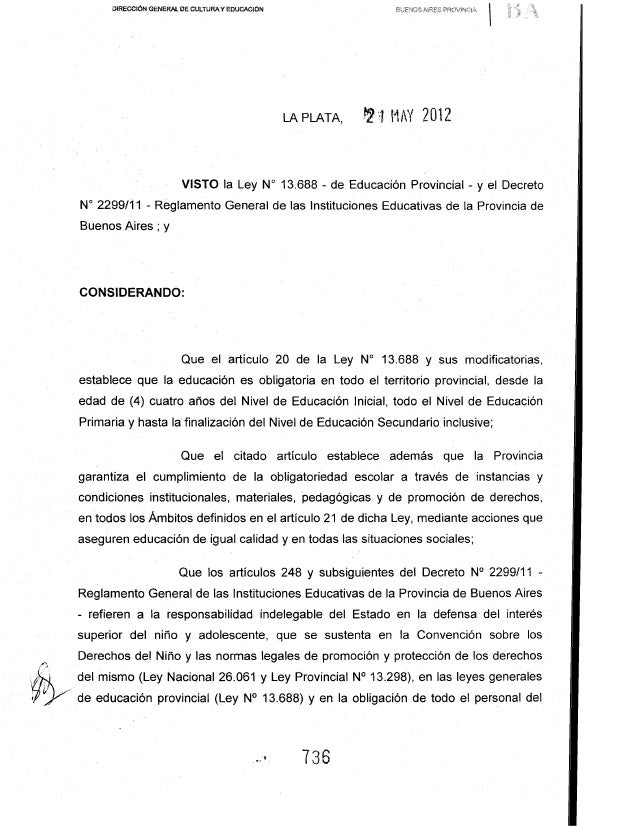 Res 736 12 ausentismo alumnos