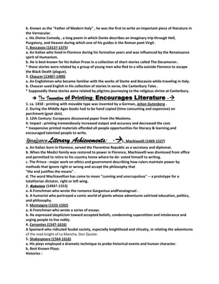 Resainnance notes by sir naveed | PDF