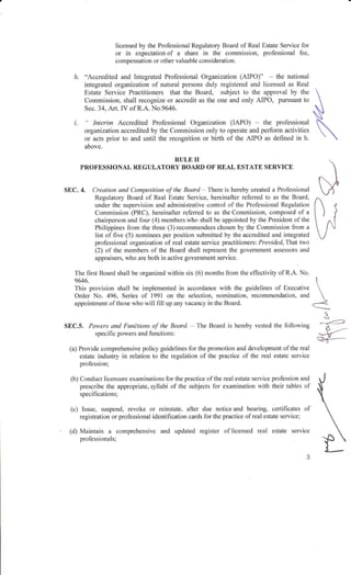 RESA IRR - RESA Implementing Rules and Regulations | PDF