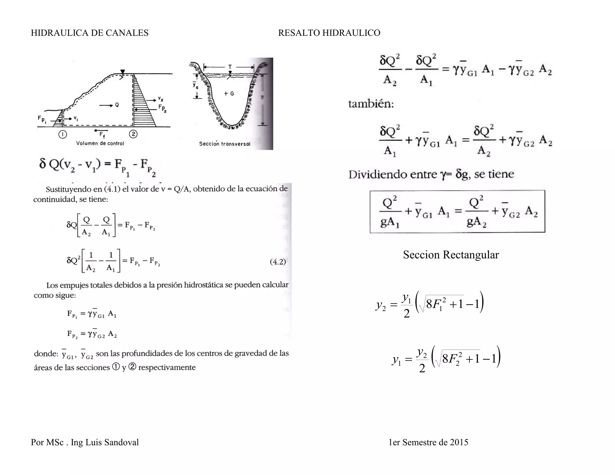Resalto hidraulico | PDF