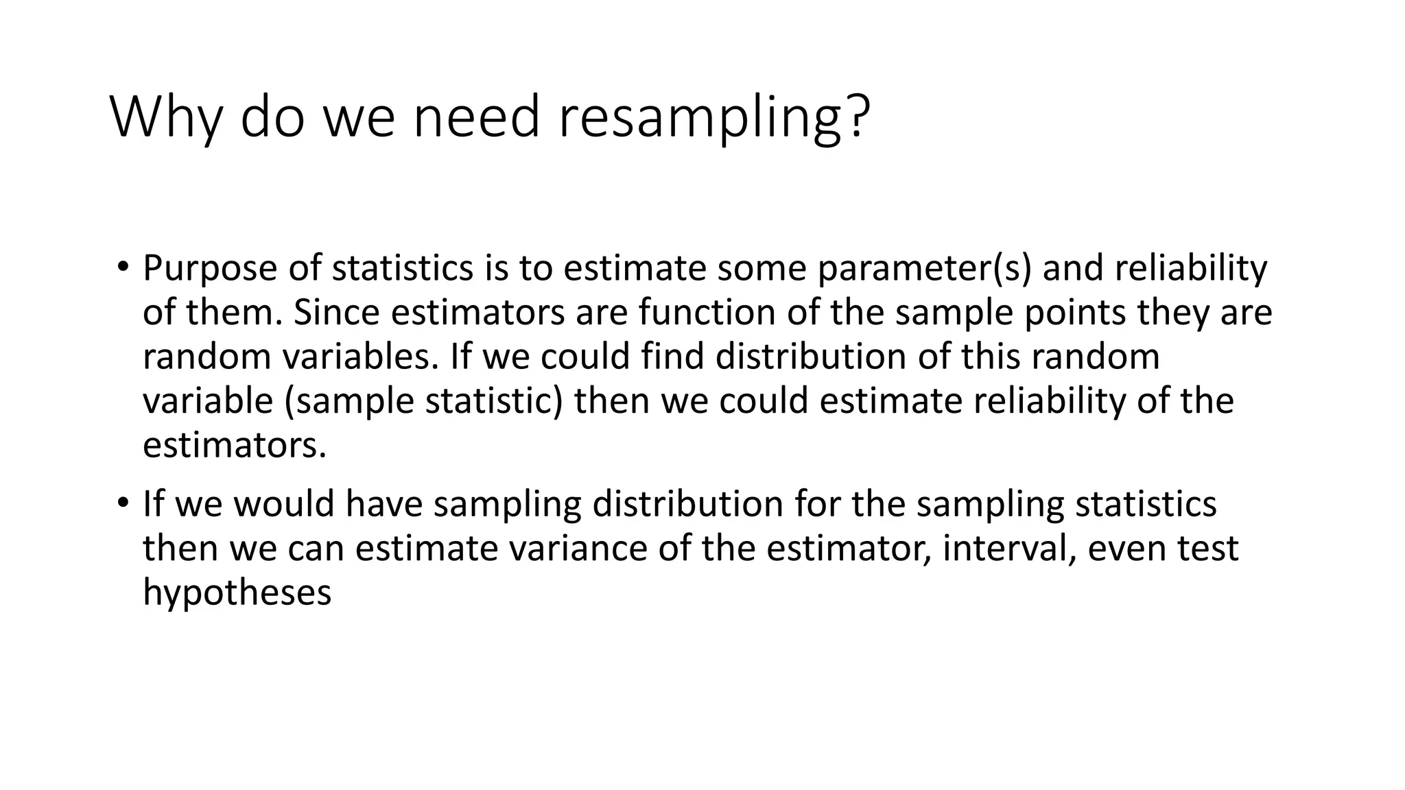 Resampling methods | PPTX