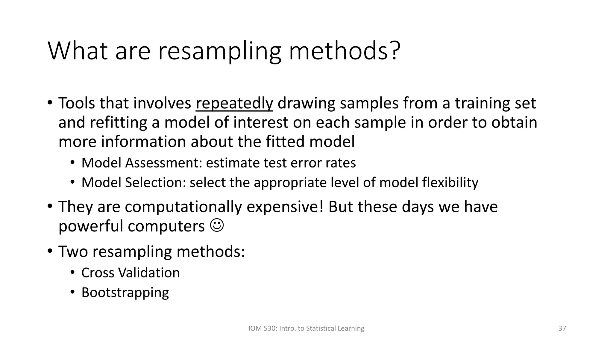 Resampling methods | PPTX