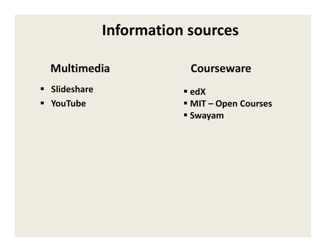 Information sources, Academic writing and Reference management | PPT