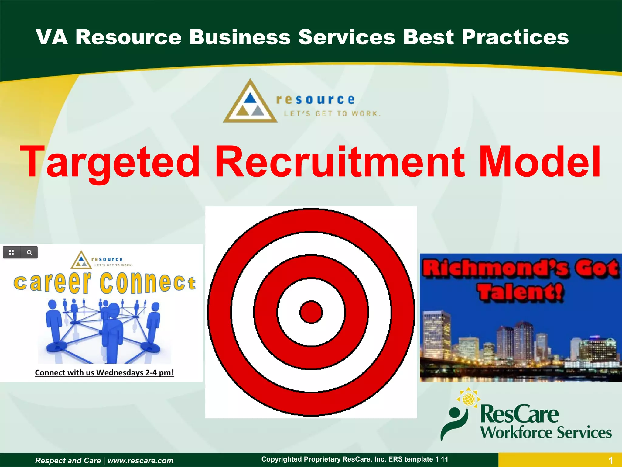 ResCare Best Practices "Targeted Recruitment Model" Webex | PPT