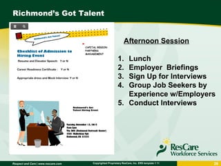 ResCare Best Practices "Targeted Recruitment Model" Webex | PPT