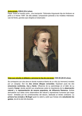 Resumen del catálogo de la Exposición "Dos Pintoras: Sofonisba ...