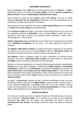 Resumen del catálogo de la Exposición "Dos Pintoras: Sofonisba ...