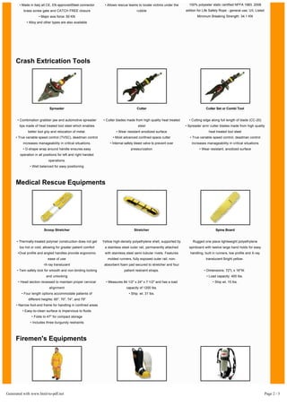 Rescue Equipments - EPP Fire Safety and Rescue Products | PDF ...