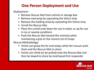 Rescue Mat Users Guide Rev1 | PPT