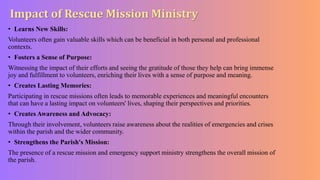 Rescue Missions and Emergency Support Ministry | PPT
