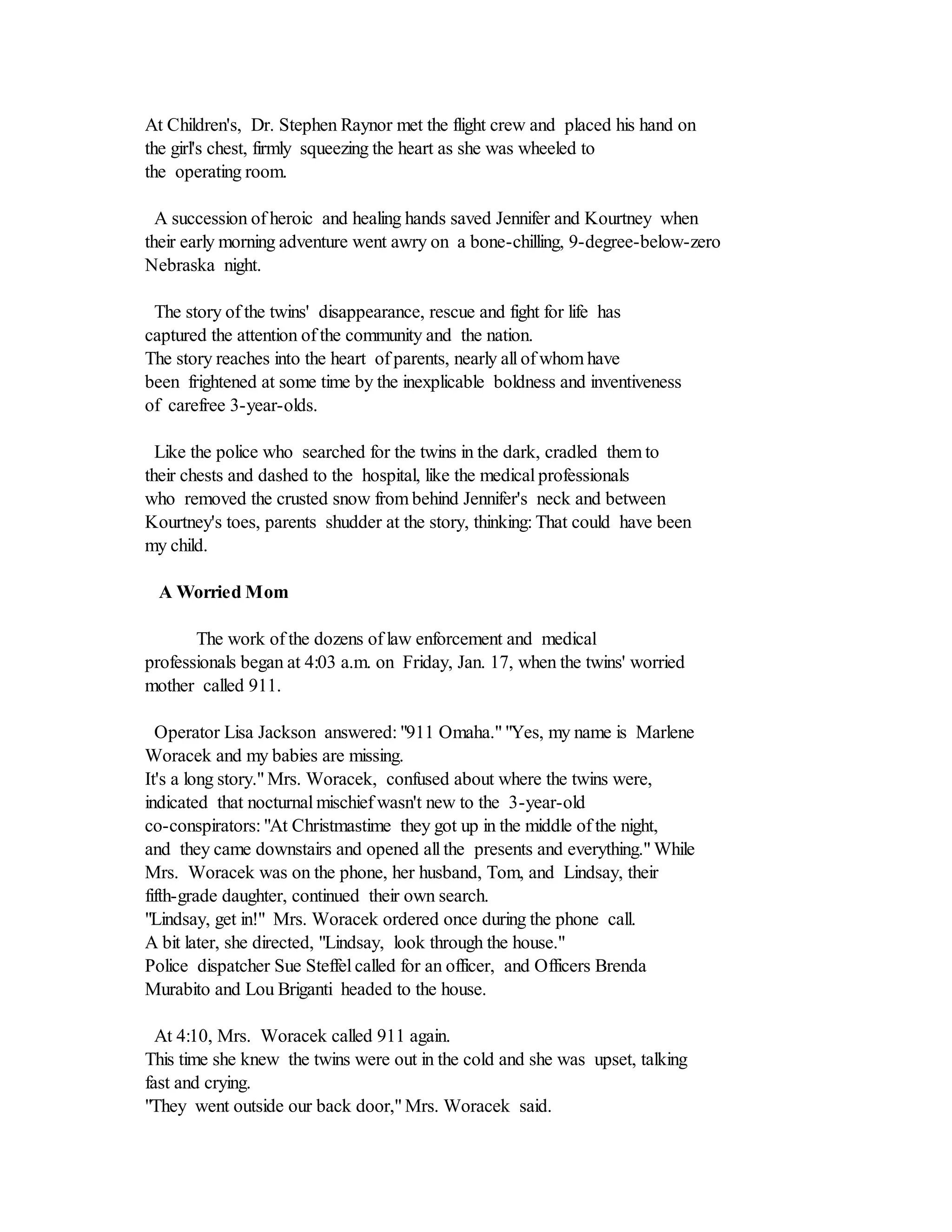 Rescue of the Twins | PDF