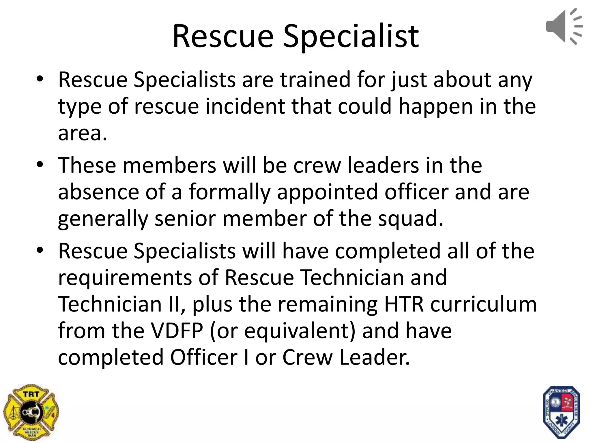 Rescue ops overview for centrelearn | PPTX