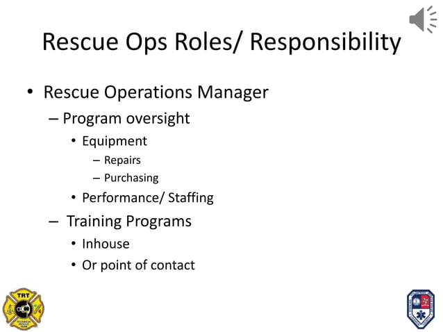 Rescue ops overview for centrelearn | PPTX