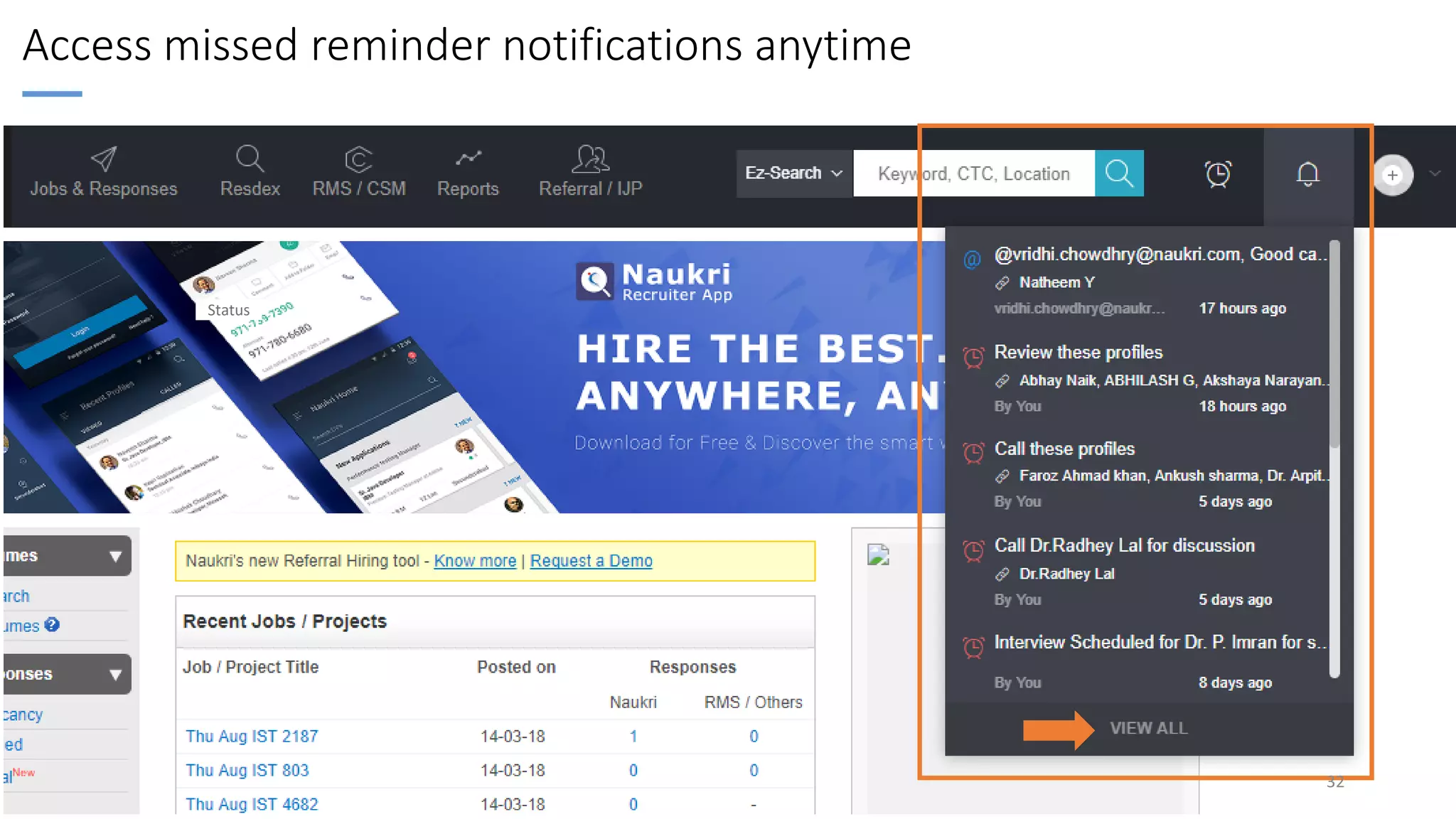 Naukri Resdex - New Features for Recruiter Productivity | PDF