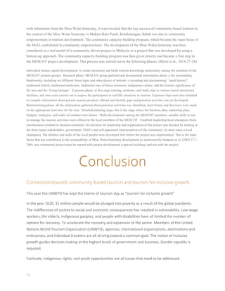 Community-based tourism case studies in various regions & lessons from ...