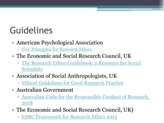 Research Ethics - Summary | PPT