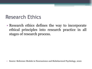 Research Ethics - Summary | PPTX