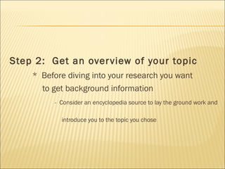 Reseach Steps | PPT | Education