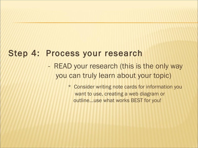 Reseach Steps | PPT | Education