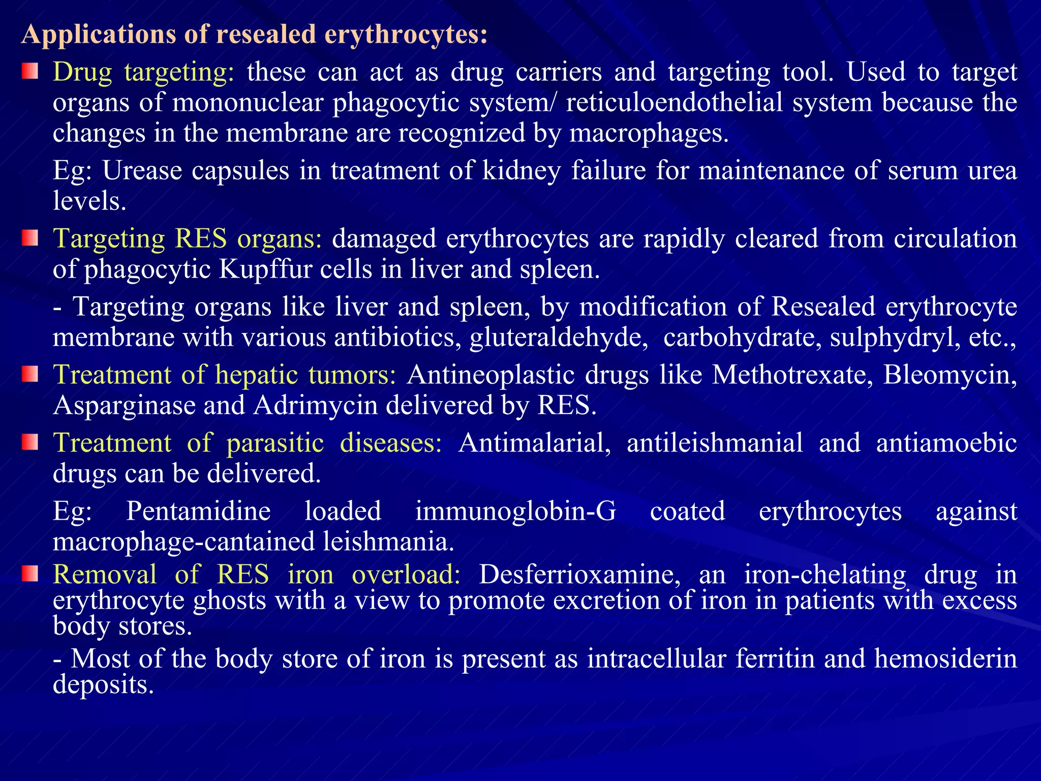 Resealed erythrocytes | PPT