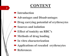 Resealed erythrocytes | PPT