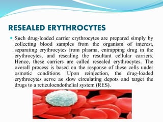 Resealed erythrocytes in drug delivery | PPT