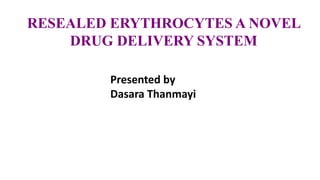 Resealed erythrocytes | PPTX | Blood Disorders | Diseases and Conditions