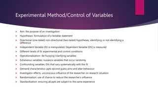 AQA Psychology A Level Revision Cards - Research Methods Topic | PPTX