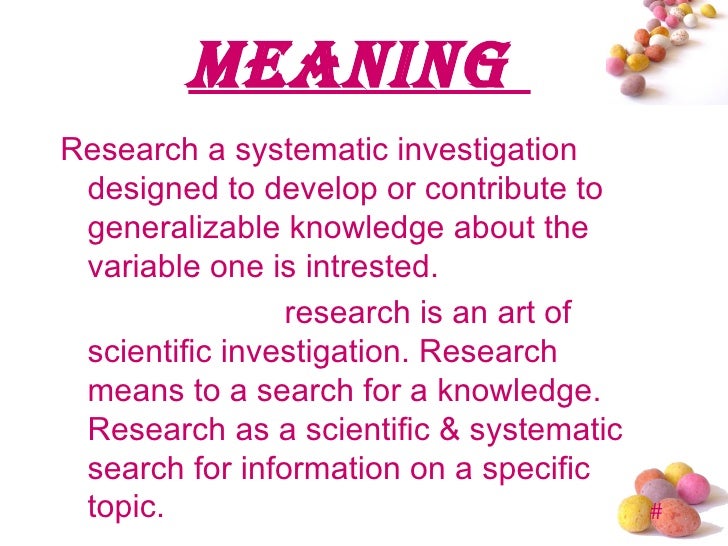 concept of research