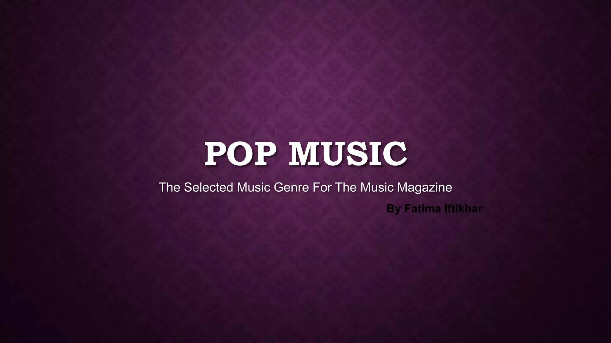 POP Genre Research | PPTX