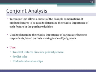 Multidimensional scaling & Conjoint Analysis | PPT