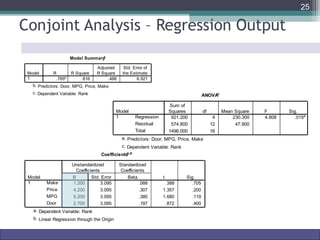 Multidimensional scaling & Conjoint Analysis | PPT