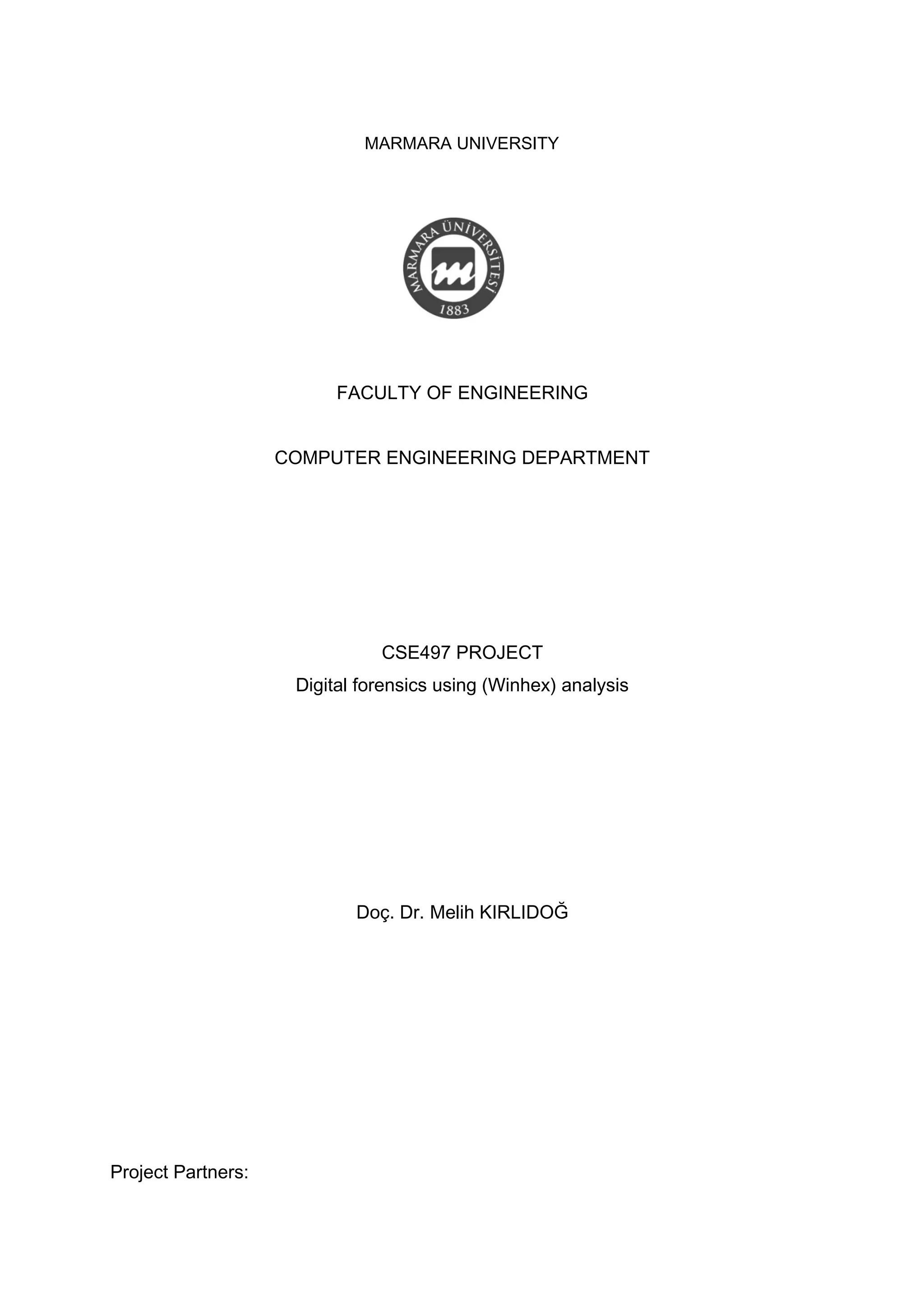 Digital Forensics Using (Winhex) Analysis | DOC