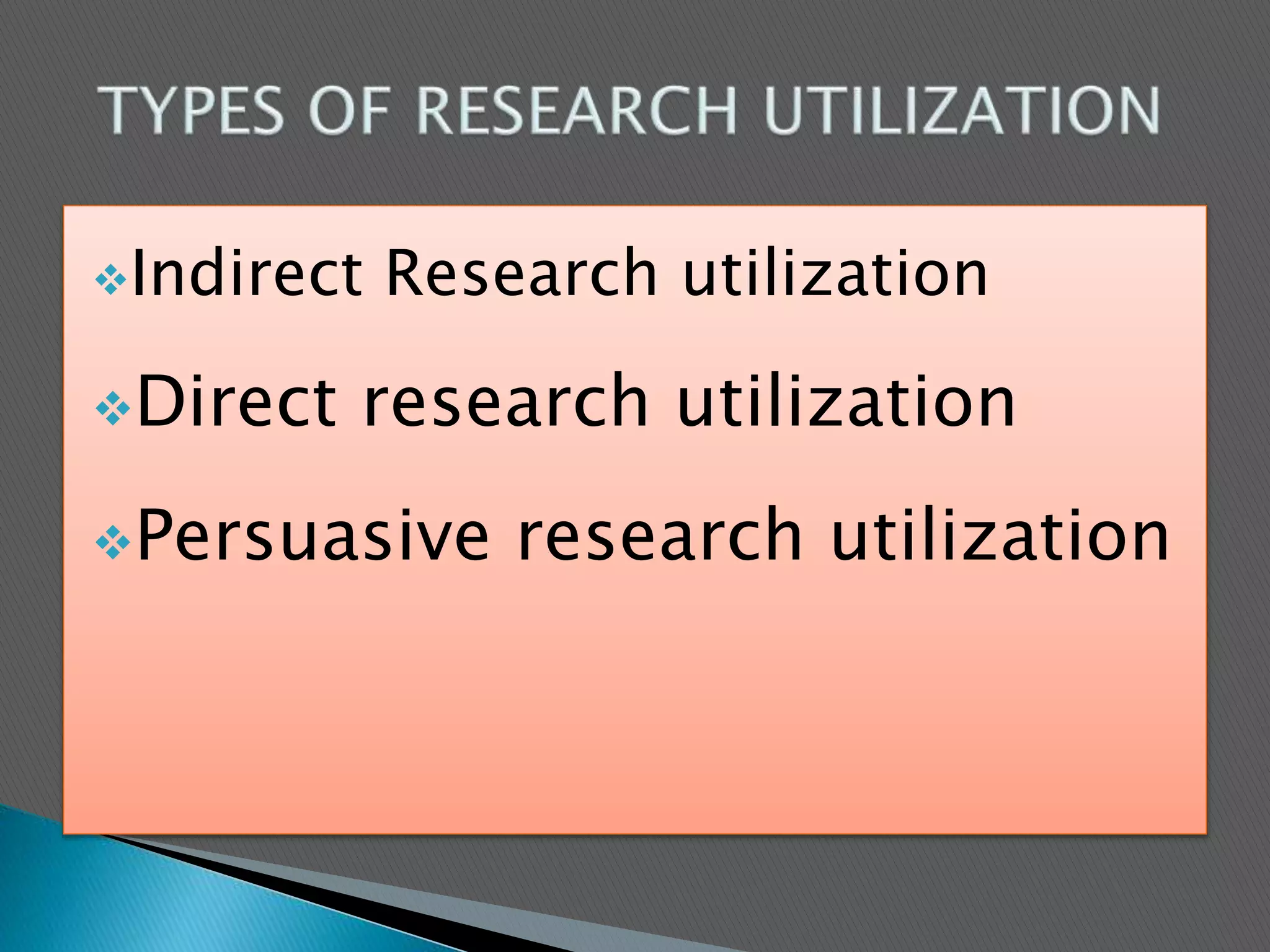 UTILIZATION OF NURSING RESEARCH | PPTX