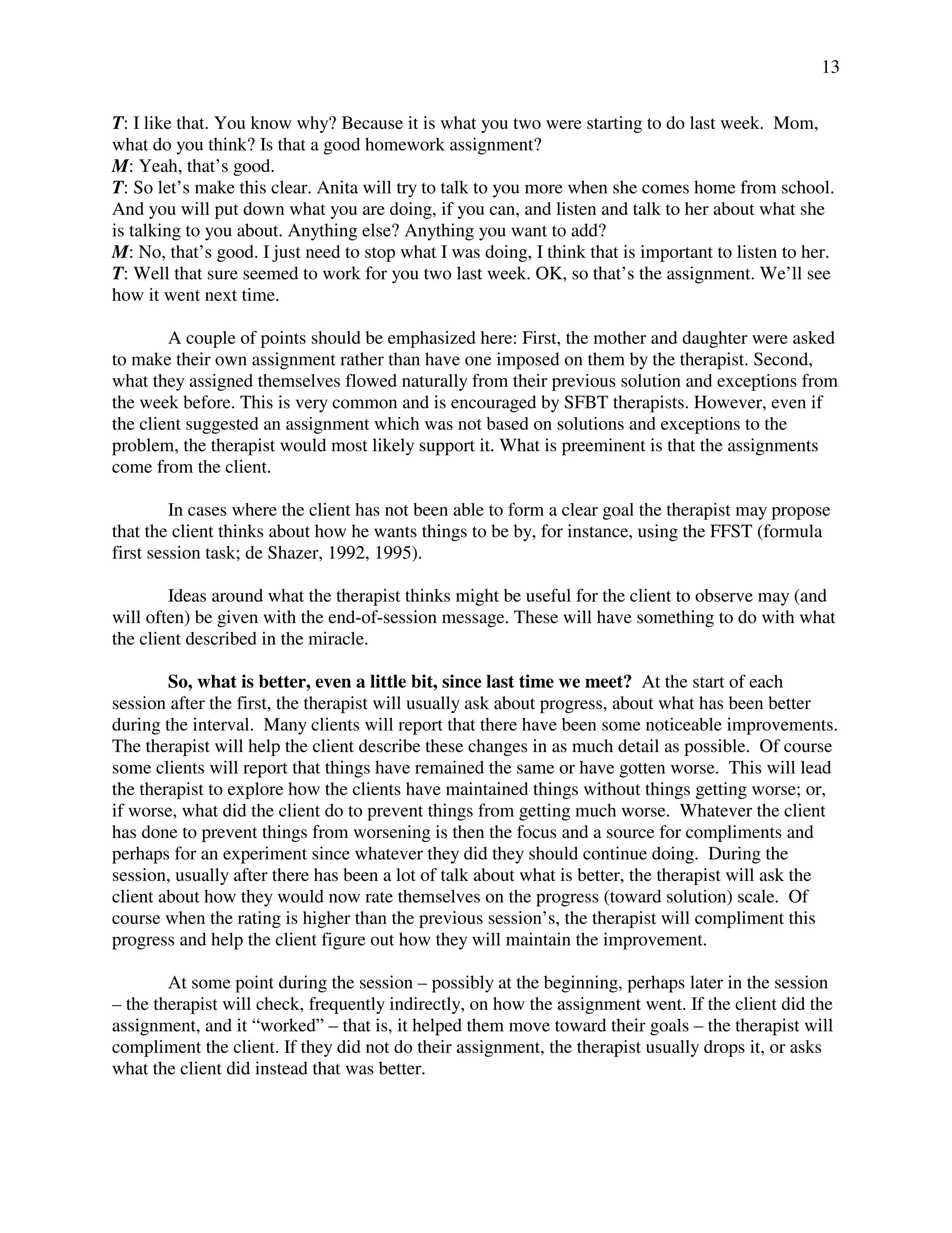 Solution Focused Therapy Treatment Manual | PDF