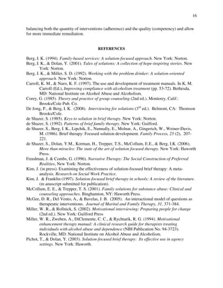 Solution Focused Therapy Treatment Manual | PDF