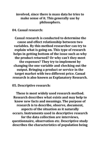 Research: Meaning, Definition and 11 types | DOCX