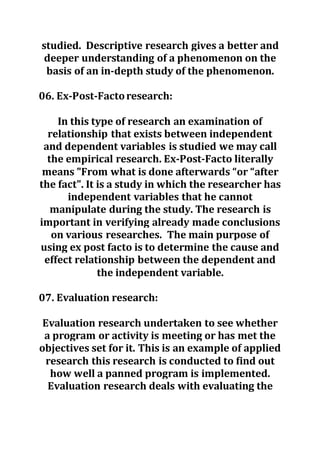 Research: Meaning, Definition and 11 types | DOCX