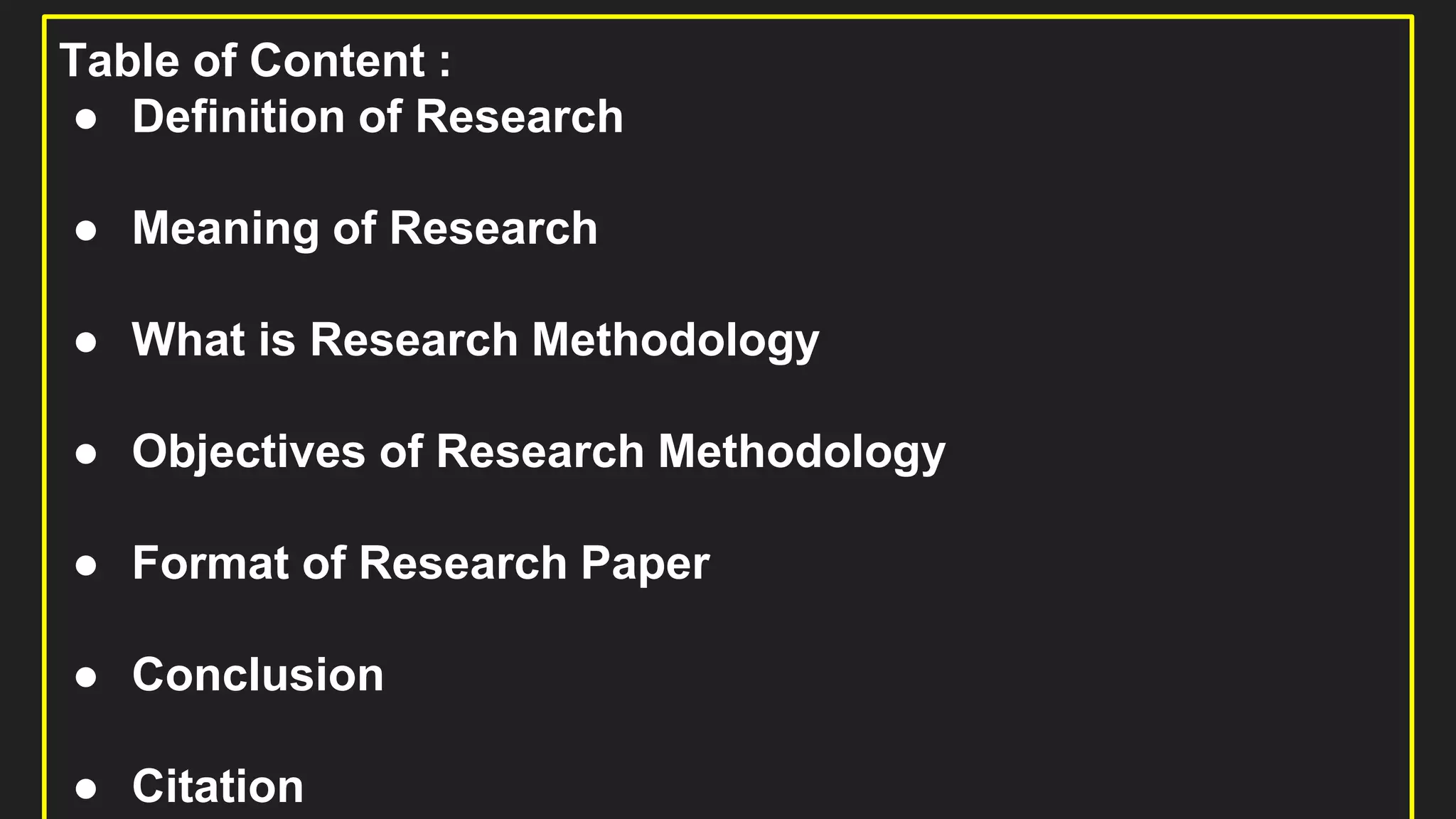 Format of The Research Paper | PPTX