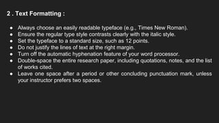 Format of The Research Paper | PPTX
