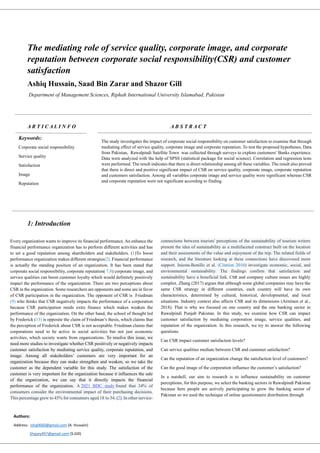 research paper on customer satisfaction | PDF