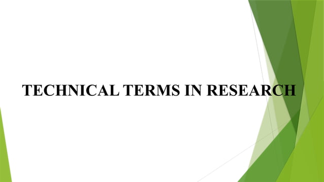basic terminologies in research PowerPoint.pptx | Science