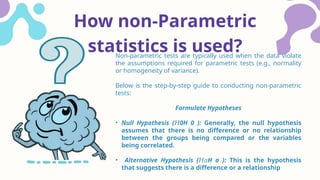 Research Non Parametric Statistics And its Application | PPTX